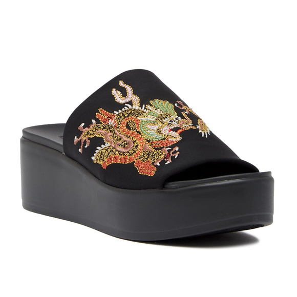 bebe | Shoes | New Bebe Stretchy Embroidered Slide Sandals | Poshmark